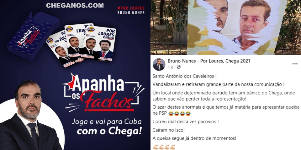 Candidato do Chega a Loures dá Prémio a quem danificar mais cartazes e ...
