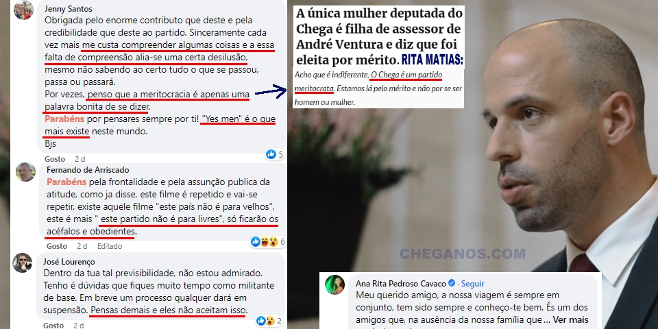 Vários dirigentes do Chega reagiram à saída de Tiago Sousa Dias ...