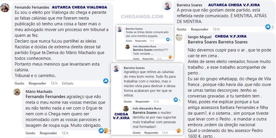 Dirigentes do Chega de Vila Franca de Xira continuam na “lavagem de ...