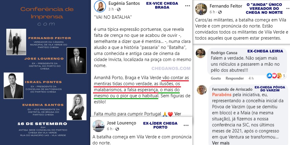 Vereador e ex-dirigentes do Chega marcam conferência de imprensa para ...