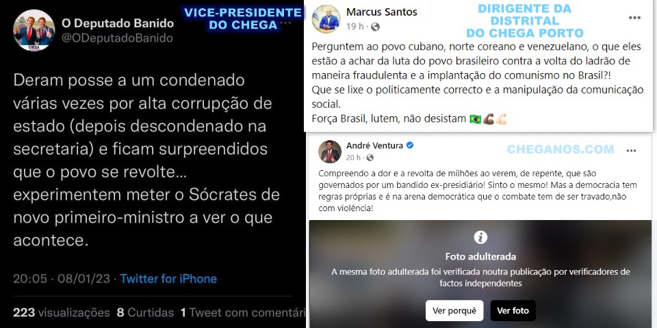 Dirigentes do Chega legitimam a tentativa de golpe de estado e ...