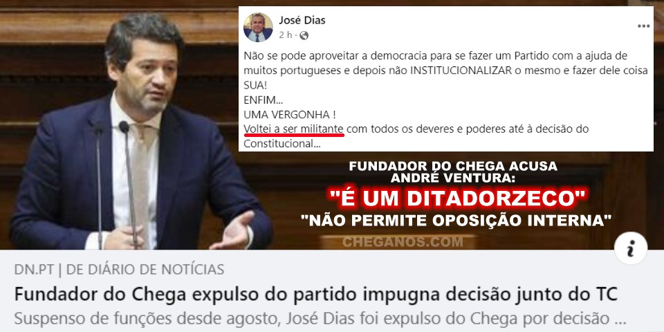 Ex Vice Presidente Do Chega Não Poupa André Ventura “brinca Com O