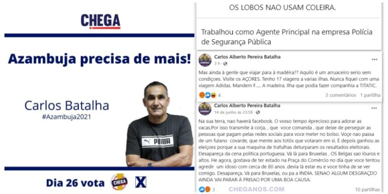 Candidato do Chega em Azambuja diz que a Ilha da Madeira “podia fazer companhia a TITATIC” e ...